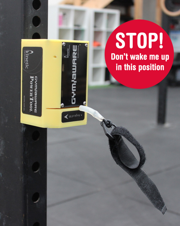 Positioning: Sideways mounting – GymAware