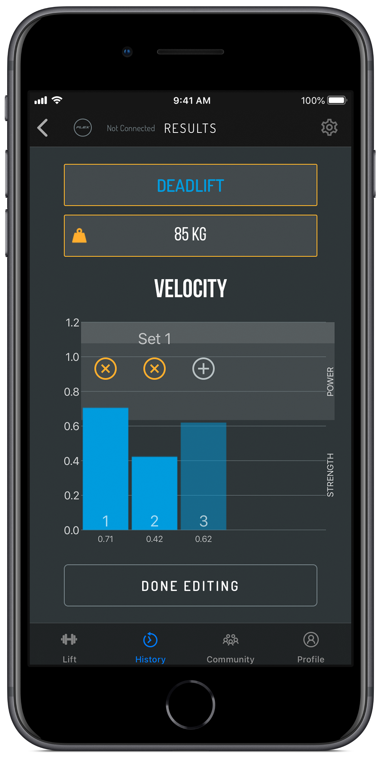 Editing Sets – GymAware